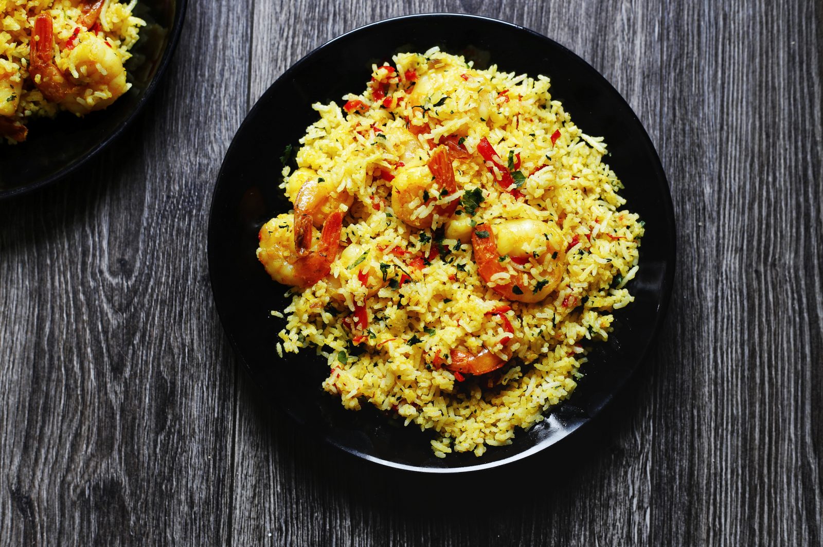 Orez cu creveti, ghimbir si turmeric - Mazilique